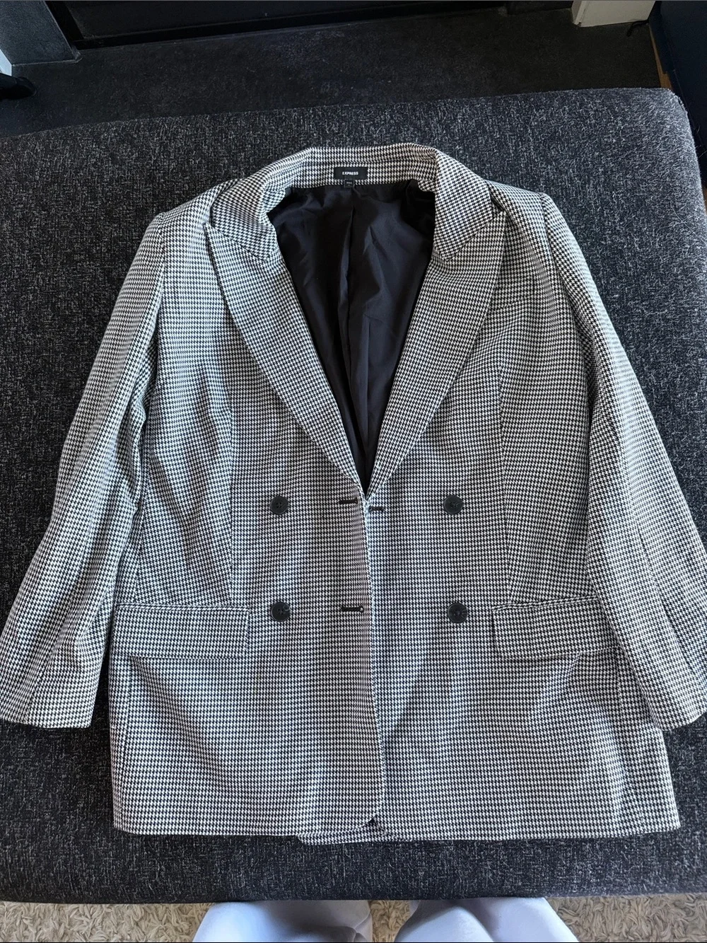 Express | Jackets & Coats | Express Black And White Houndstooth ...